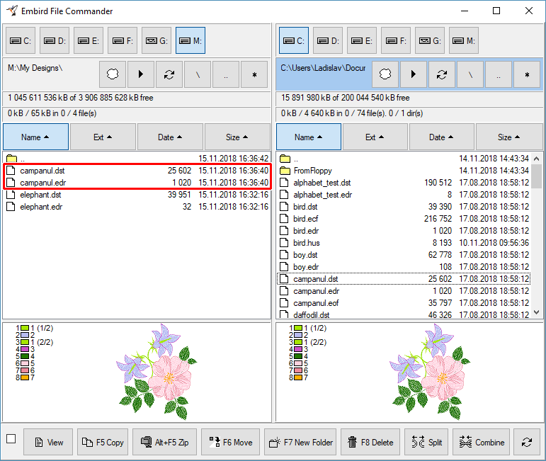 Embird File Commander