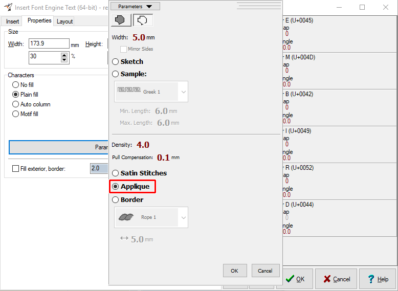 Embird font - barngree