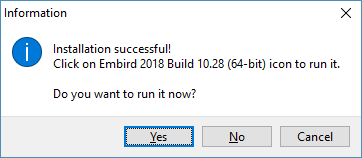 Installation of Embird in Windows 11, 10, 8 and 7