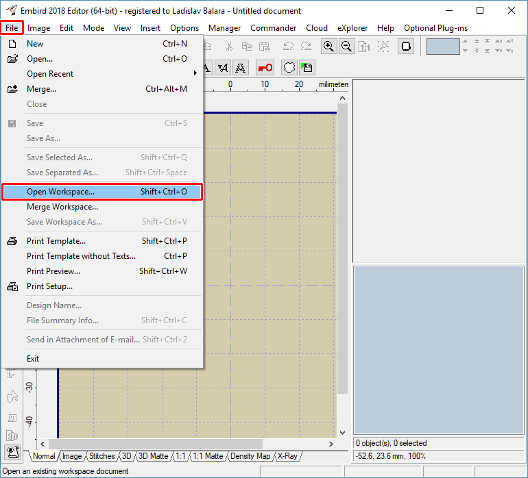 Save and Open Workspace in Editor