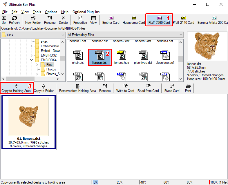 Ultimate Box - Writing Designs to Card
